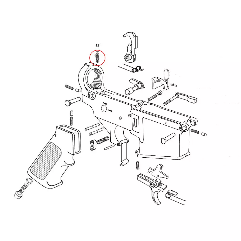 Eemann Tech AR-15 Recoil Buffer Retainer Spring